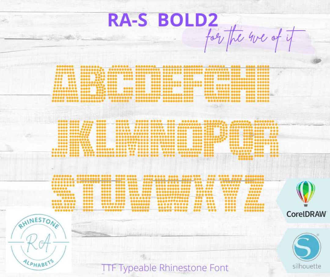 RA-S Bold2 Typeable Rhinestone Font - Etsy