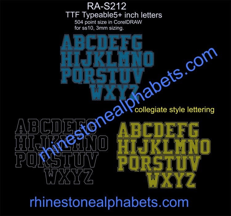 RA-S 212 Typeable Rhinestone Font - Etsy
