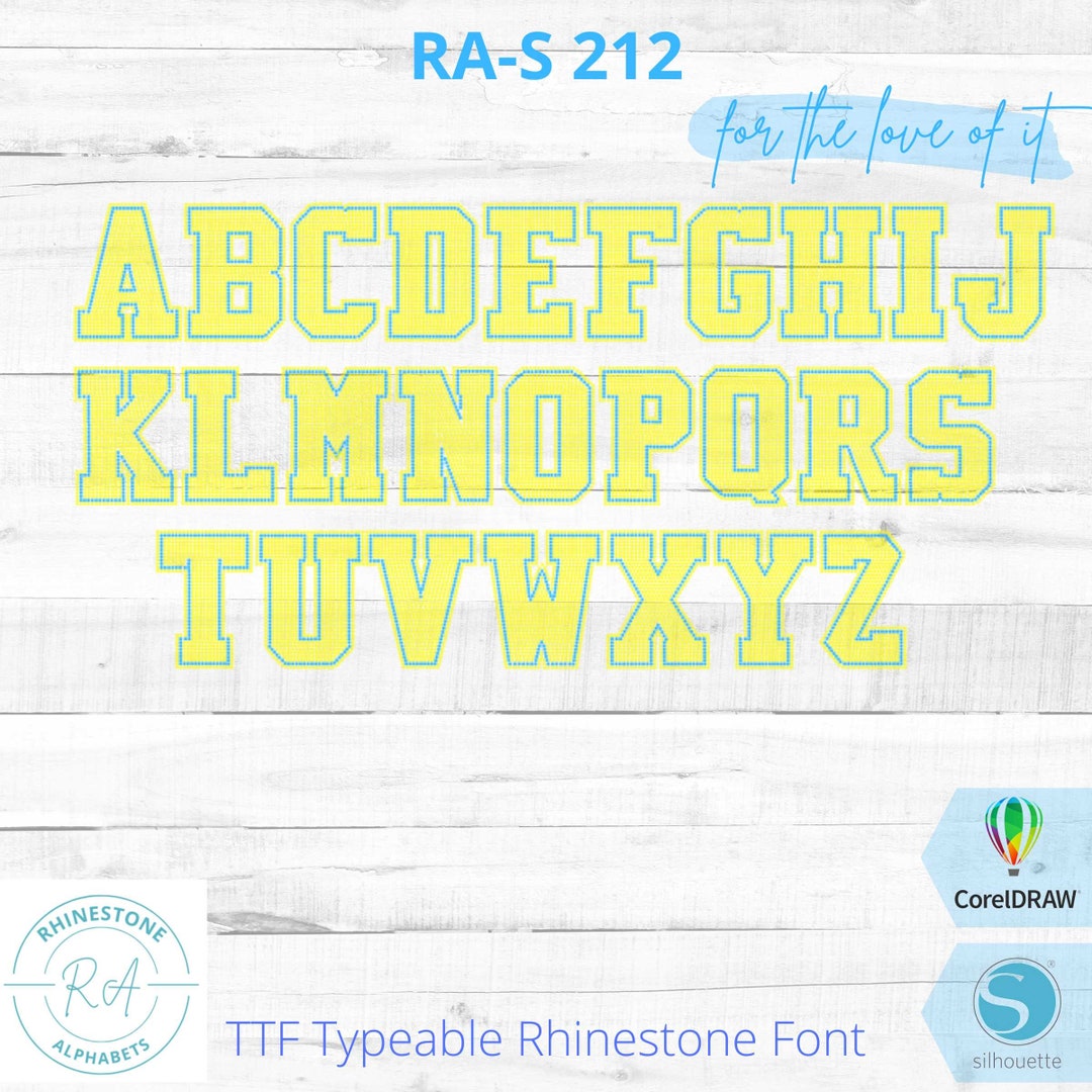 RA-S 212 Typeable Rhinestone Font - Etsy