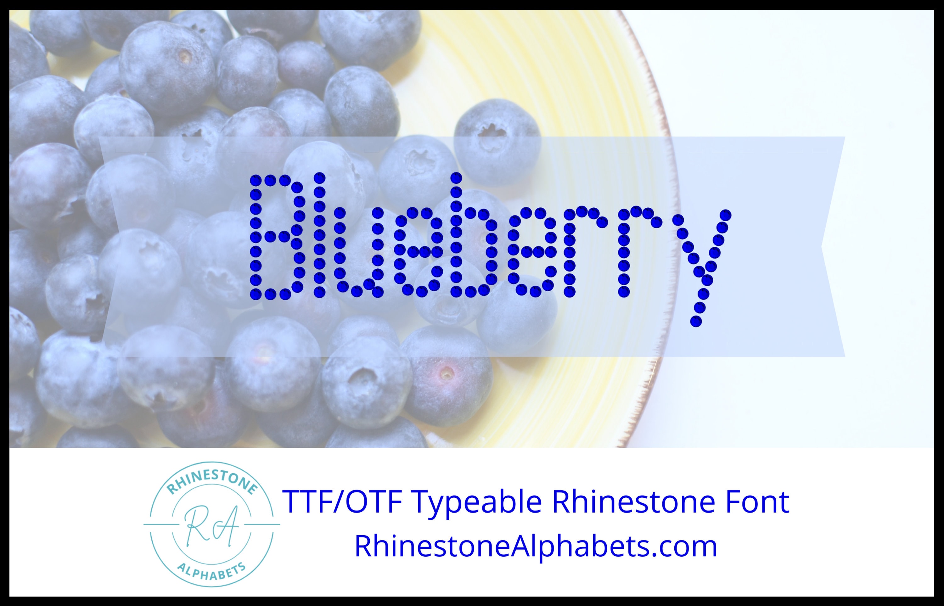 Cricut Sized :blueberry Font- A Typeable Rhinestone Font! - Etsy