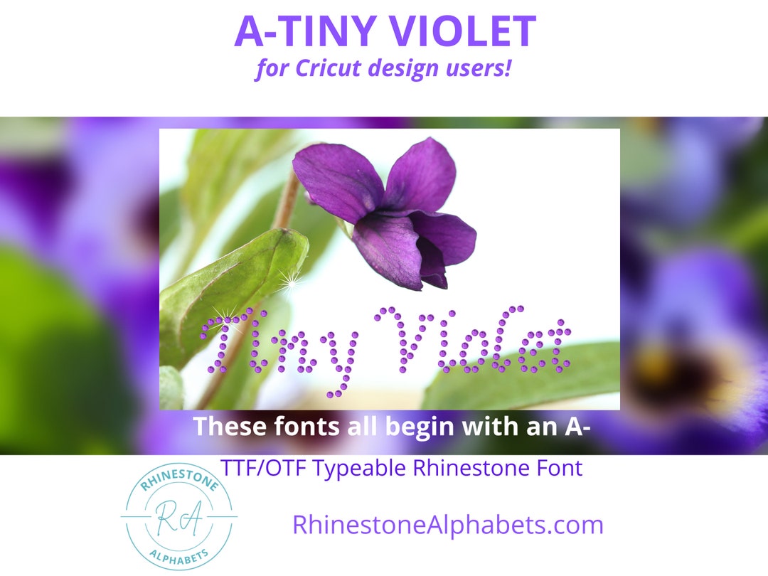 Tiny Violet Cricut Sized Typeable Rhinestone Font - Etsy