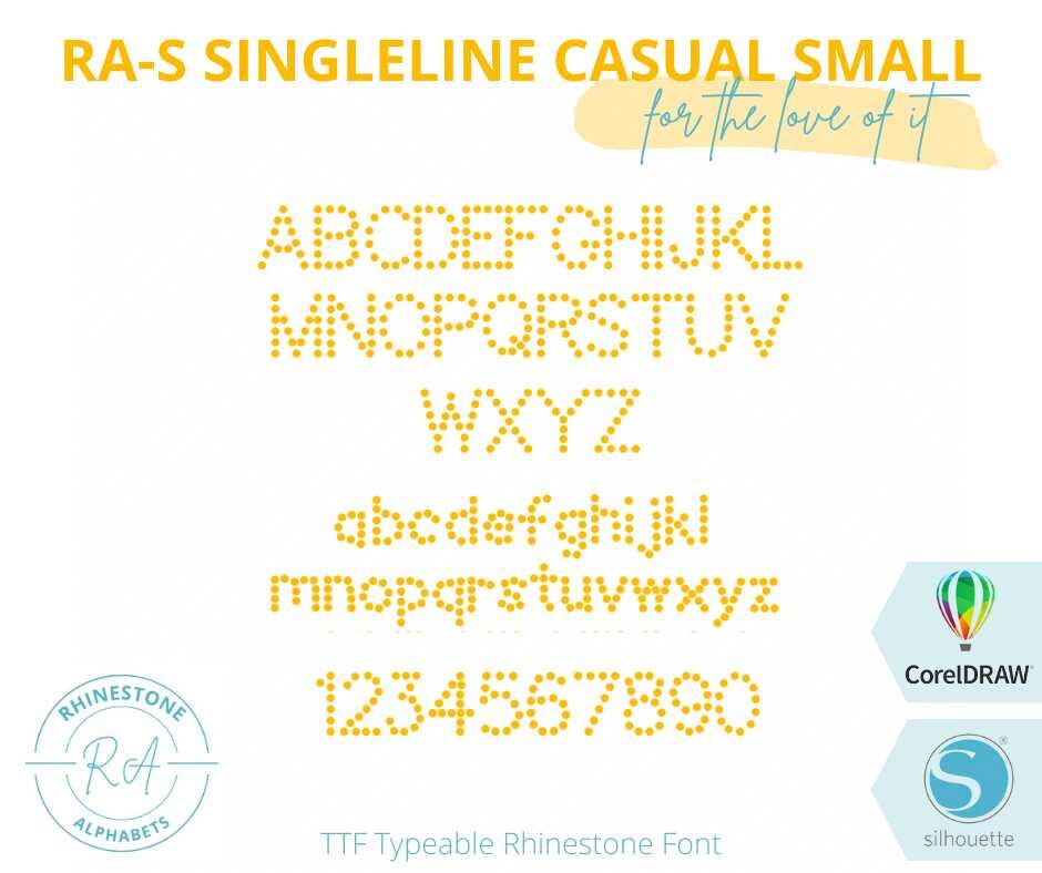 RA-S Singleline Small Typeable Rhinestone Font - Etsy