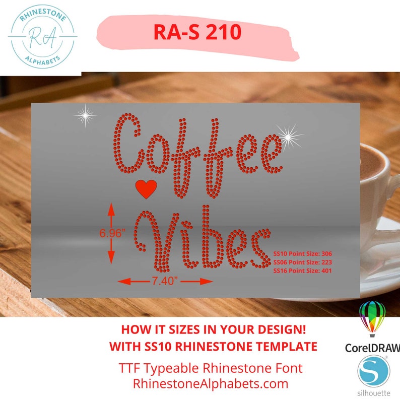 RA-S 210 Cursive Font Typeable Rhinestone Font - Etsy