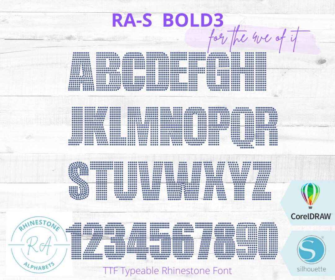 Ra-s Bold 3 Typeable Rhinestone Font - Etsy