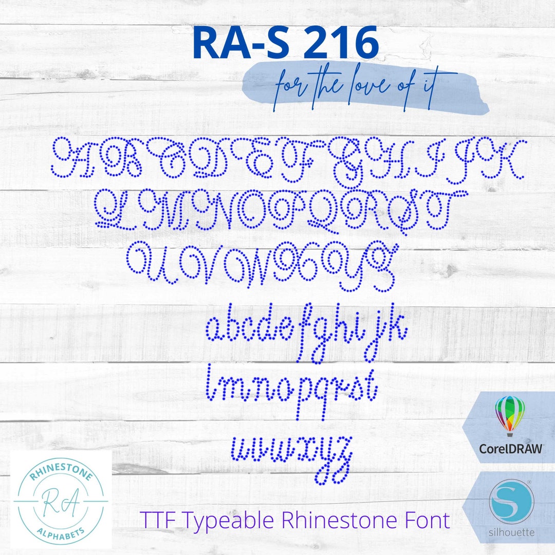 RA-S 216 Typeable Rhinestone Font - Etsy