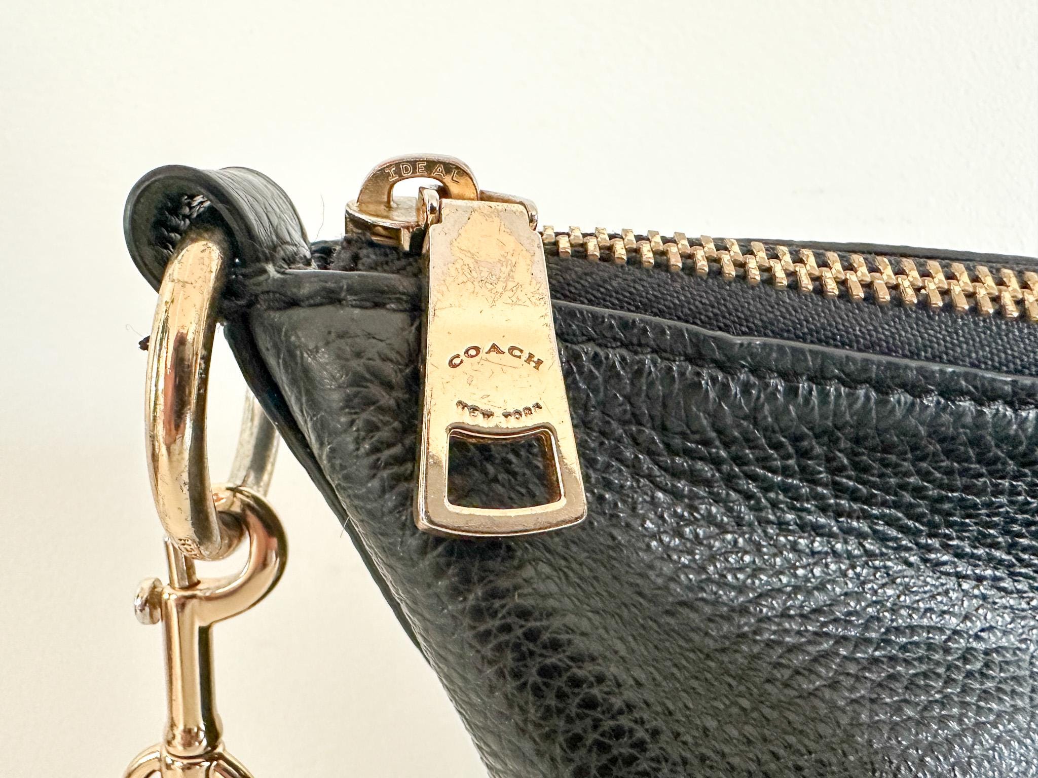 Authentic Coach Abby Duffel Crossbody Bag in Black Pebble Leather With ...