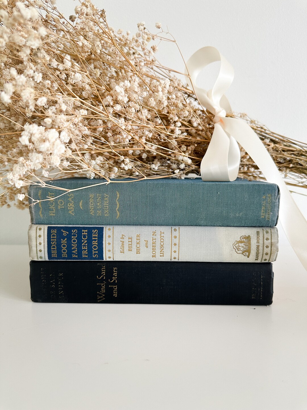 Stack of Vintage Blue Books Staging Books Decorative Blue Book Stack Paper Ephemera - Etsy