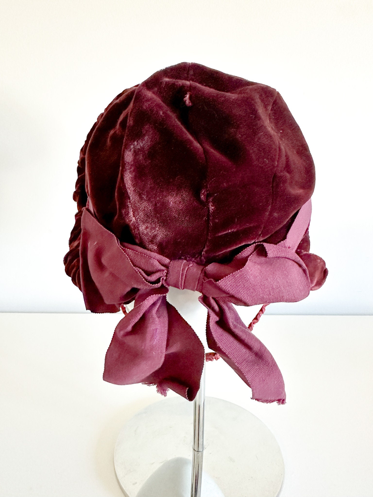 Vintage Burgundy the Lorraine Bonnet Style Hat Vintage Bonnet Hat - Etsy