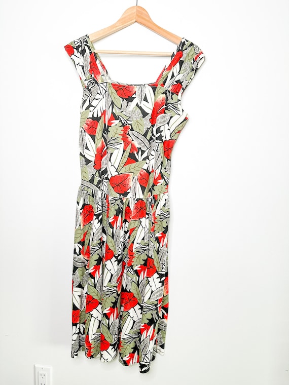 Vintage Jane Singer Floral Dress with Ruche Hip detai… - Gem