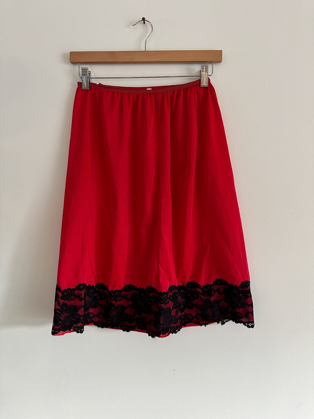 Vintage Dorsay Red Half Slip | Vintage Undergarments | Vintage Half ...
