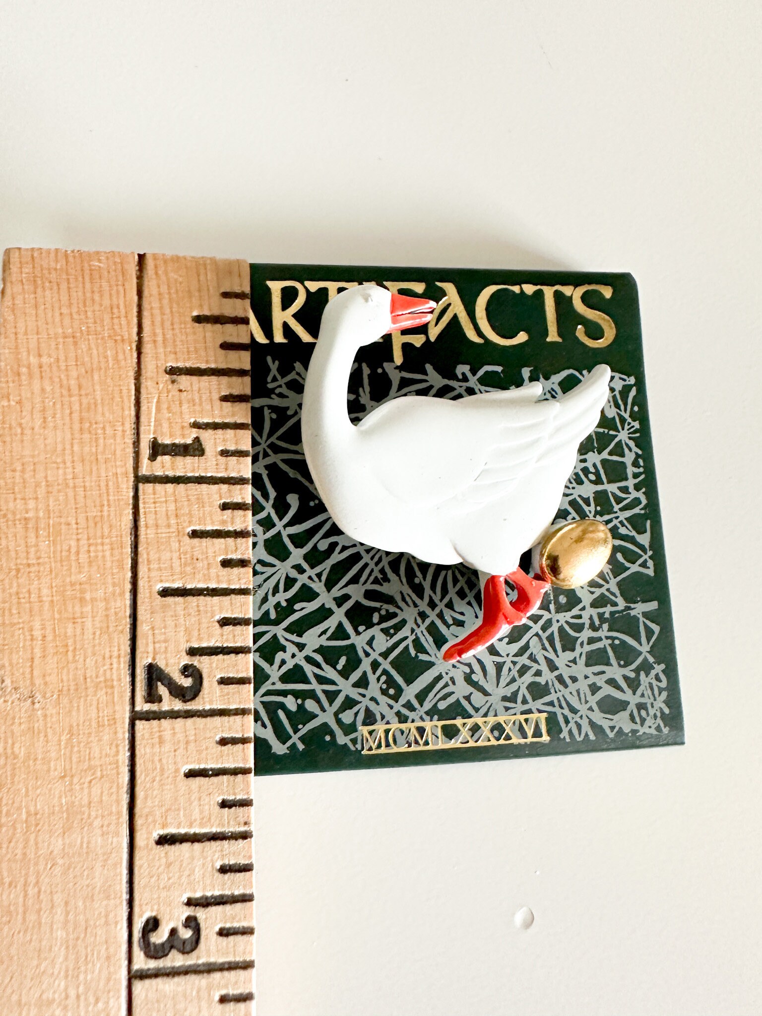 Vintage Goose Who Laid the Golden Egg Brooch 80s Fairytale Brooch by ...