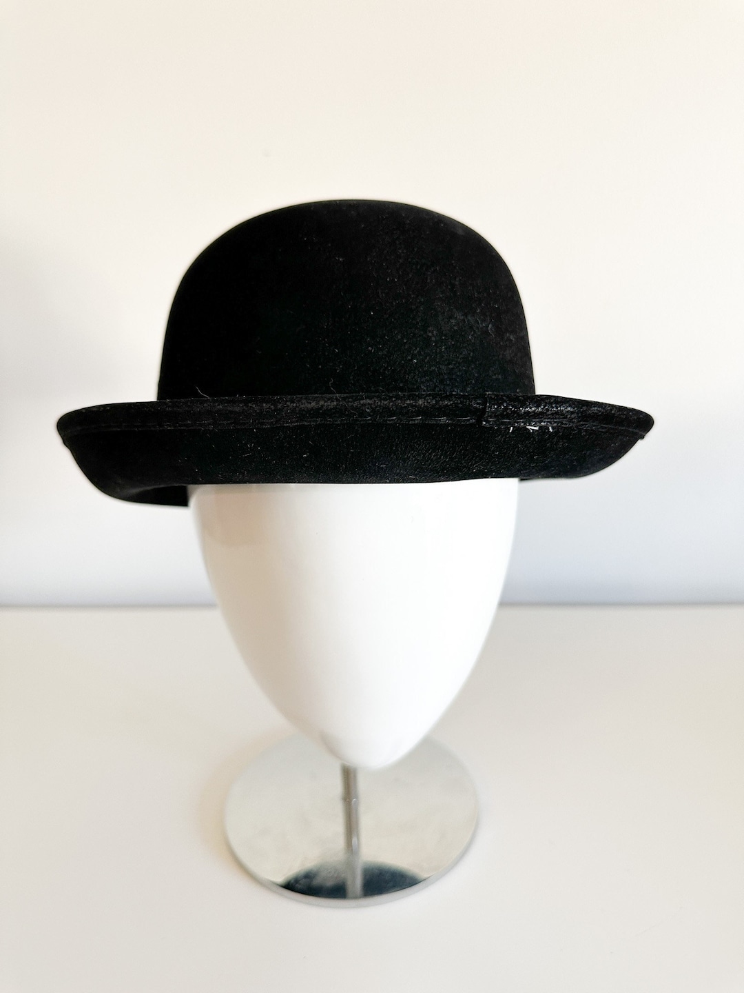 Men's Edwardian Style Bowler Hat | Vintage Black Bowler Hat | Vintage ...