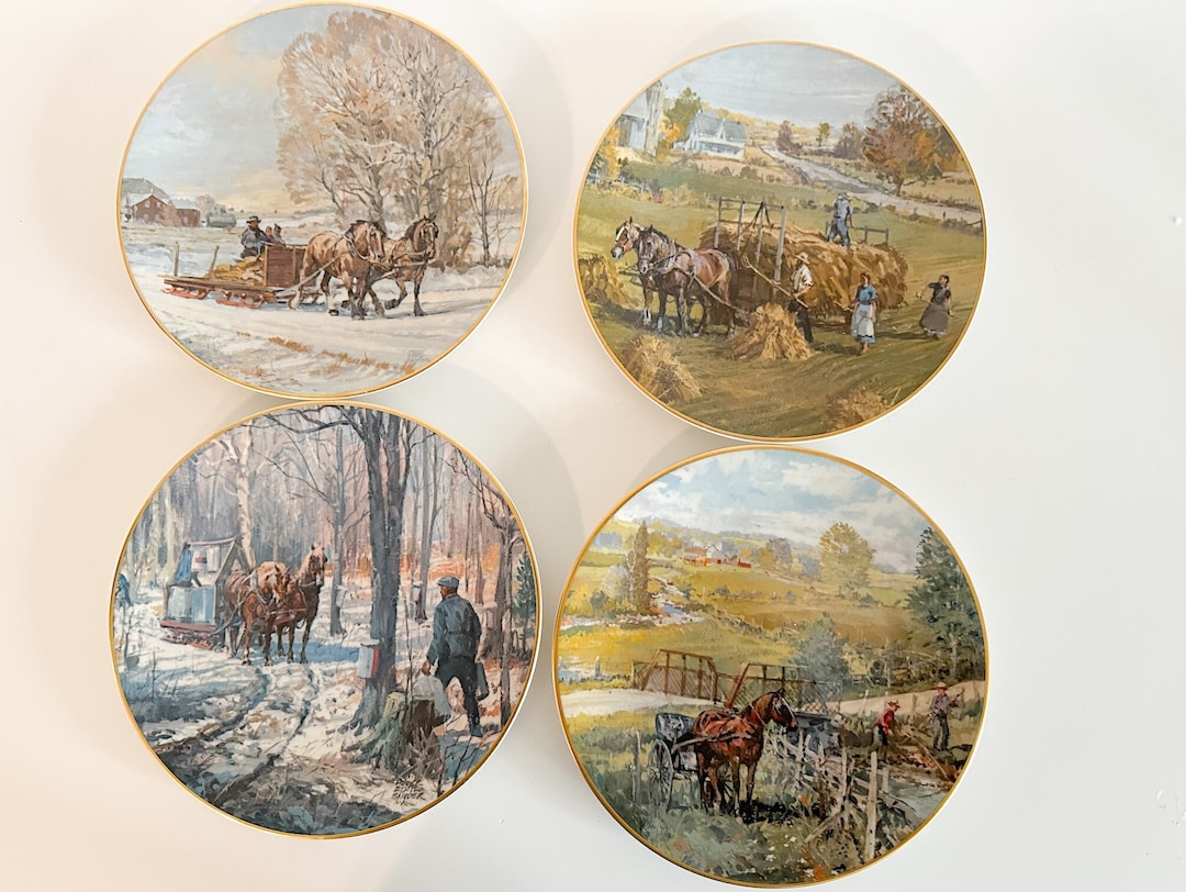 Lot of 4 1981 Christian Bell Porcelain LTD. Peter Etril Snyder Display ...
