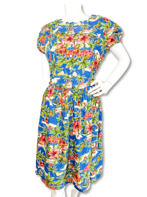 Vintage Jane Singer Floral Dress with Ruche Hip detai… - Gem