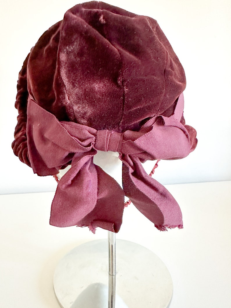 Vintage Burgundy the Lorraine Bonnet Style Hat Vintage Bonnet Hat - Etsy