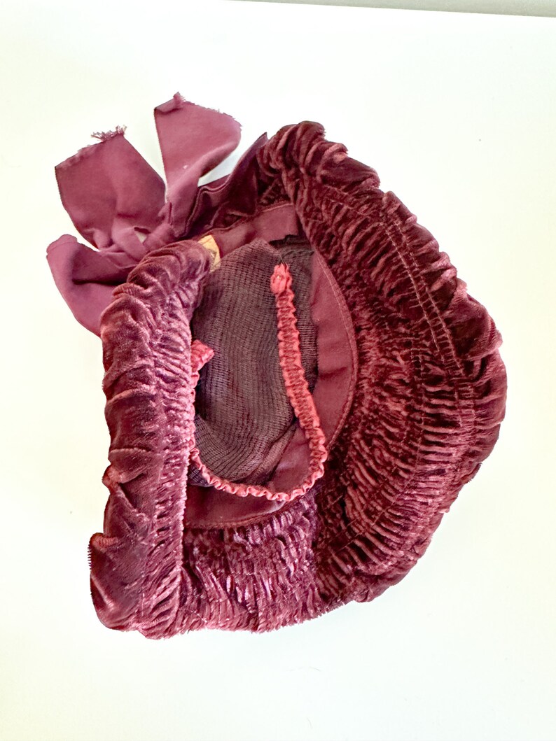 Vintage Burgundy the Lorraine Bonnet Style Hat Vintage Bonnet Hat - Etsy