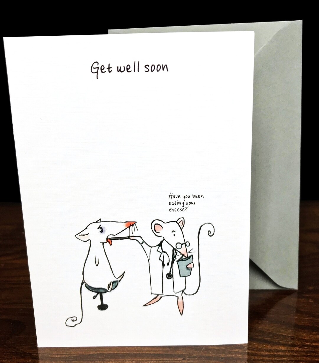 Get Well Soon Mouse Greetings Card - Etsy