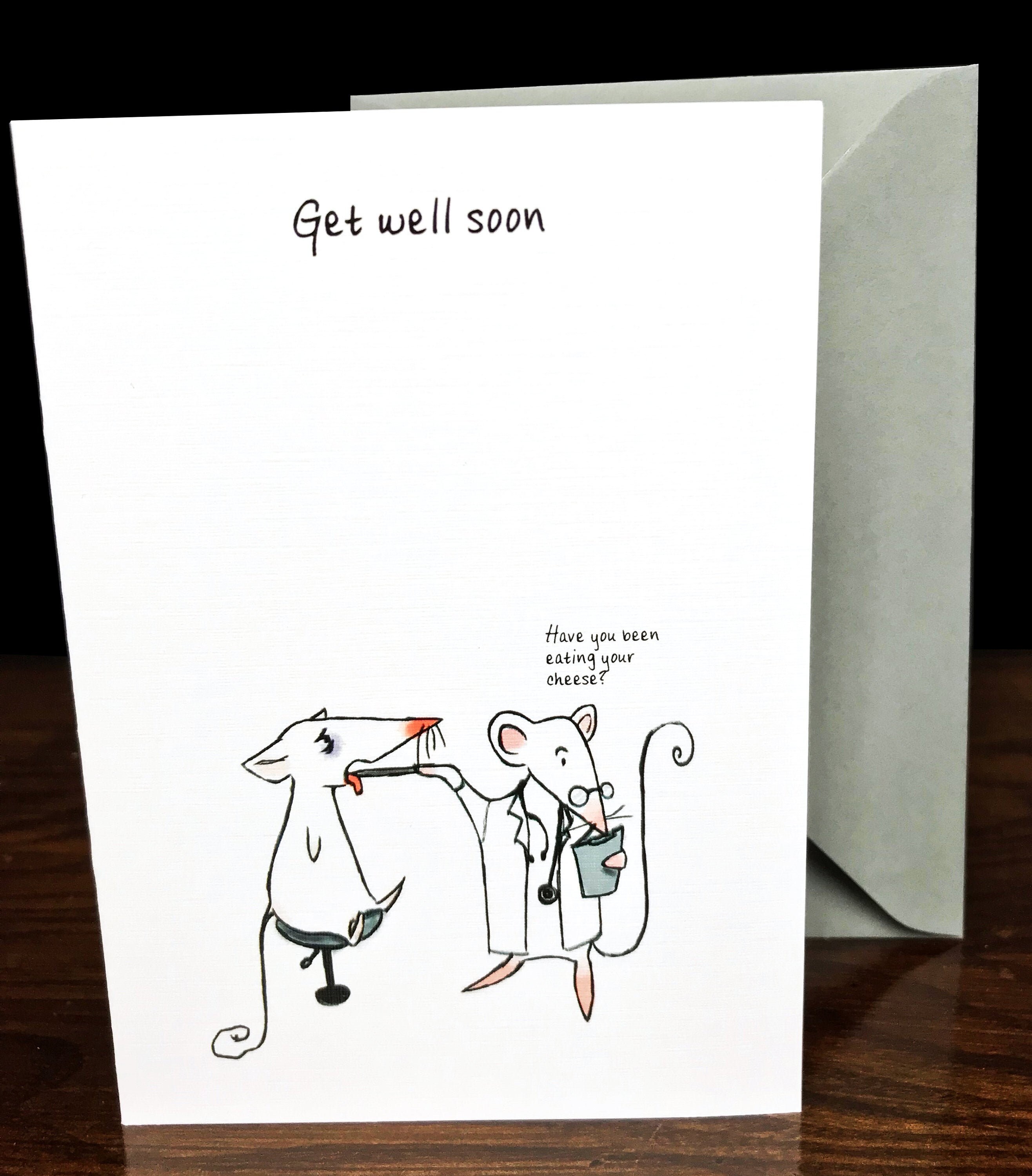 Get Well Soon Mouse Greetings Card - Etsy