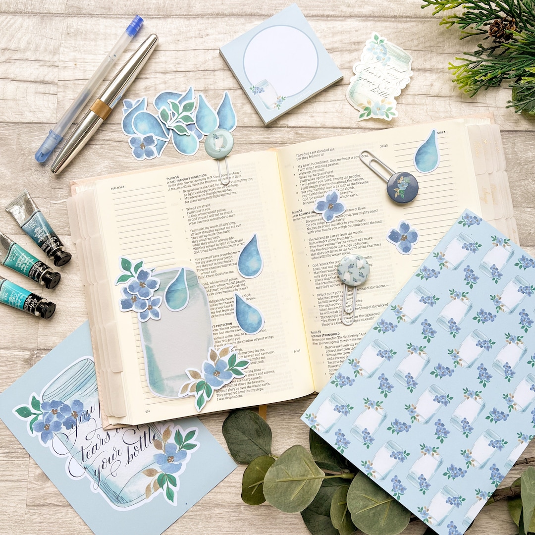 You Put My Tears in Your Bottle - Psalm 56 Bible Journaling Kit - Page ...