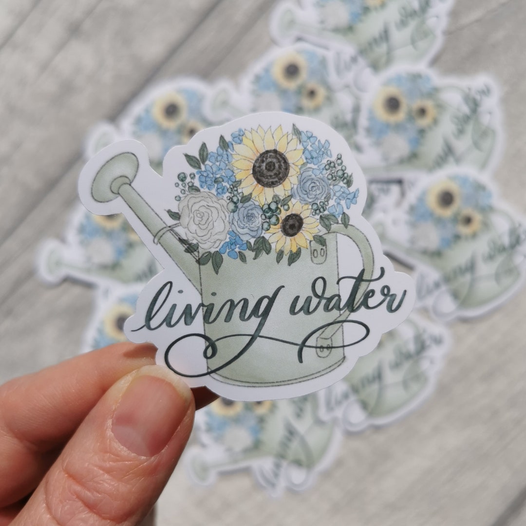 Living Water - Waterproof Vinyl Sticker - Bible Journaling - Etsy