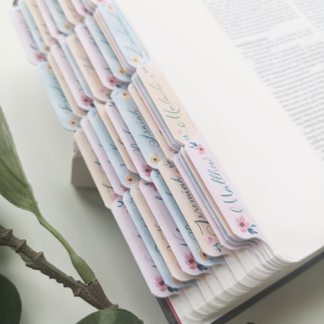 Floral Watercolour Bible Tabs - Etsy