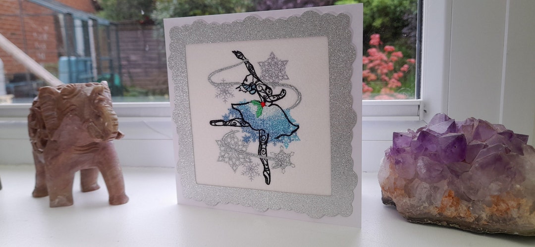Sugar Plum Fairy Snow Queen Card Intricate Embroidered on - Etsy
