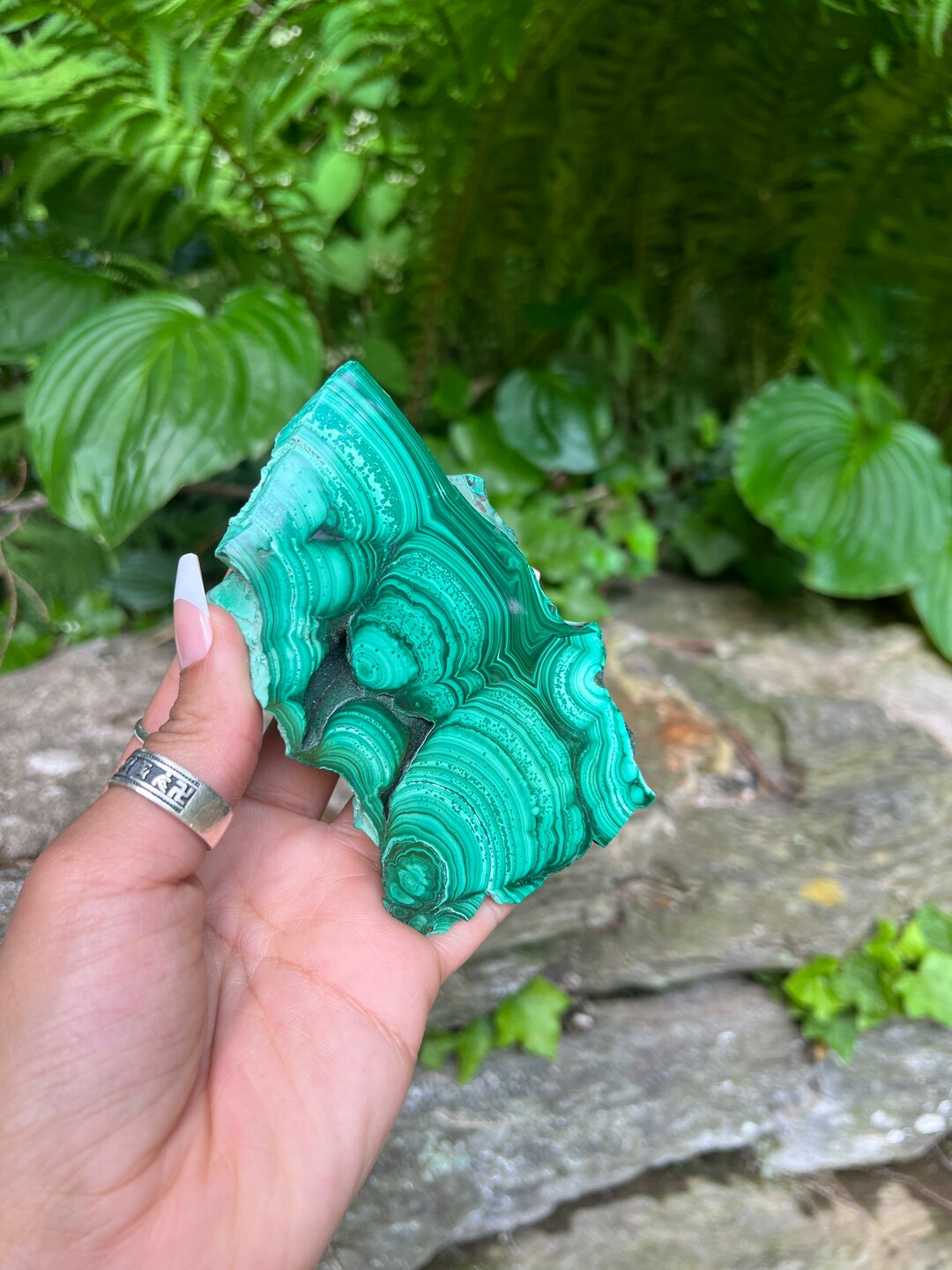 10.4oz Malachite Slab • Heart Chakra Gift • Malachite Polished Piece - Etsy