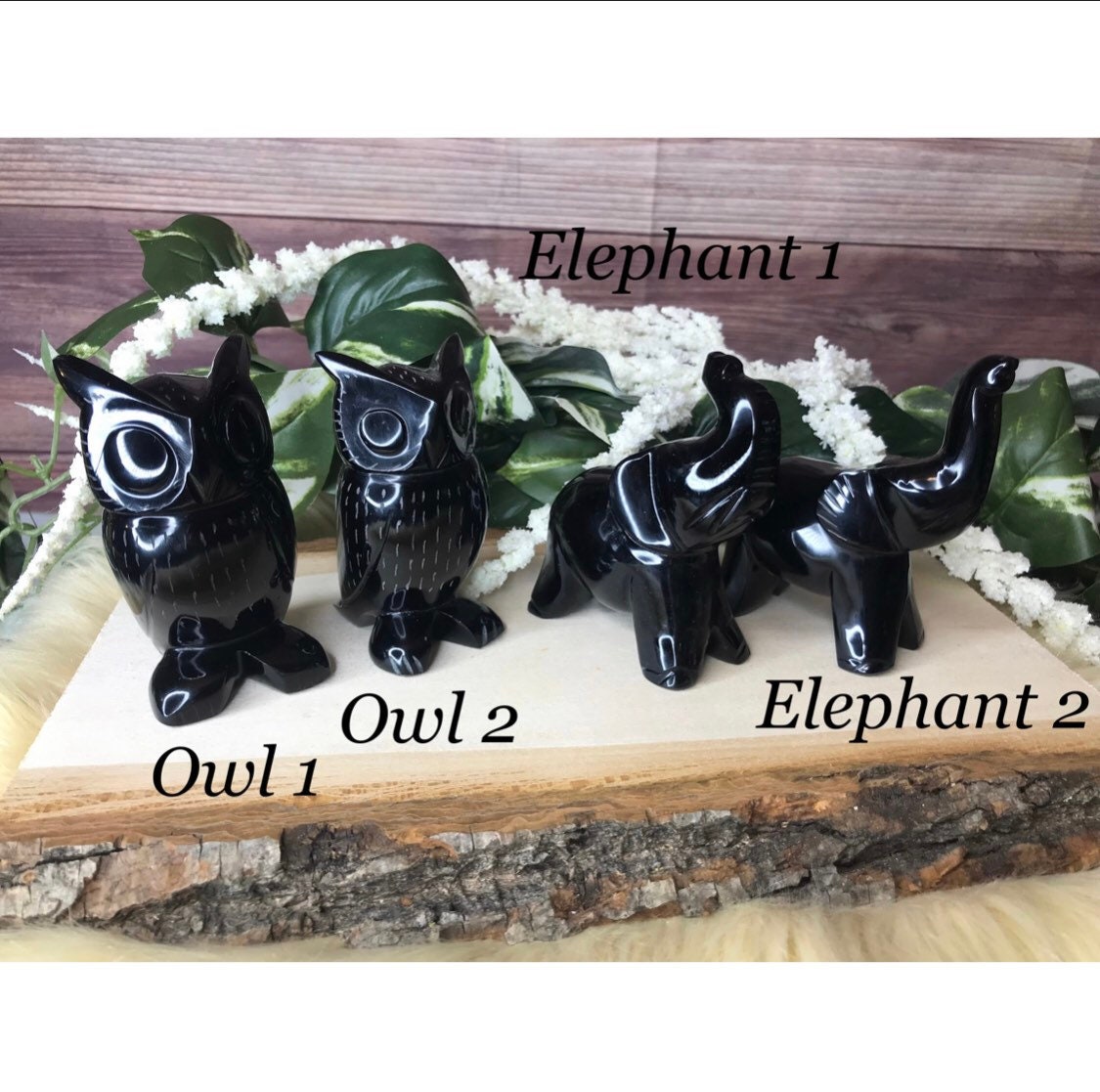4 Inch Obsidian Carved Animals Obsidian Stone Carvings - Etsy
