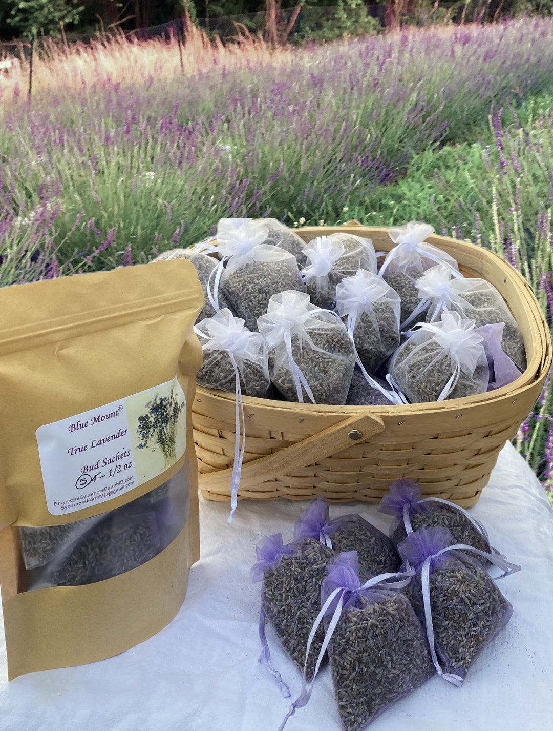 True Lavender Sachets, Great as Drawer Sachets, Closet Sachets, Wedding ...