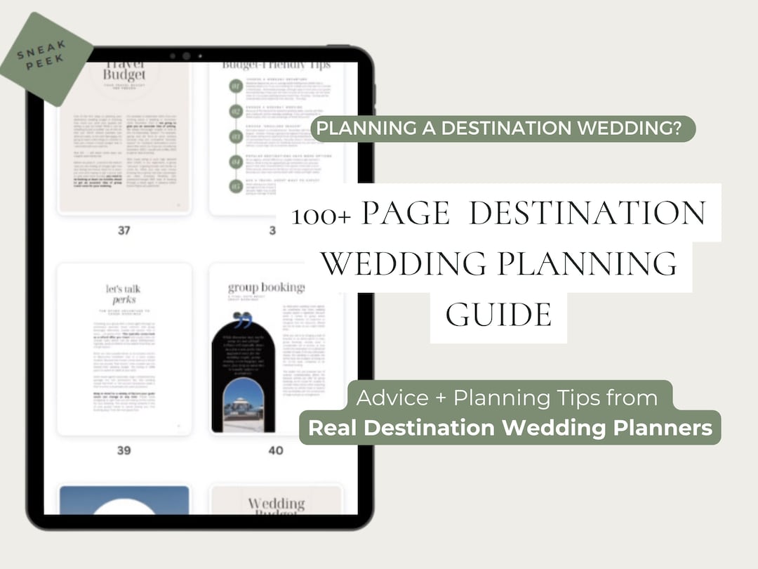 Destination Wedding Planning Guide, Destination Wedding Templates ...