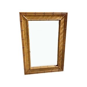 Faux Bamboo Rattan Mirror by Dixie 47x33 LOCAL PICKUP Vintage ...