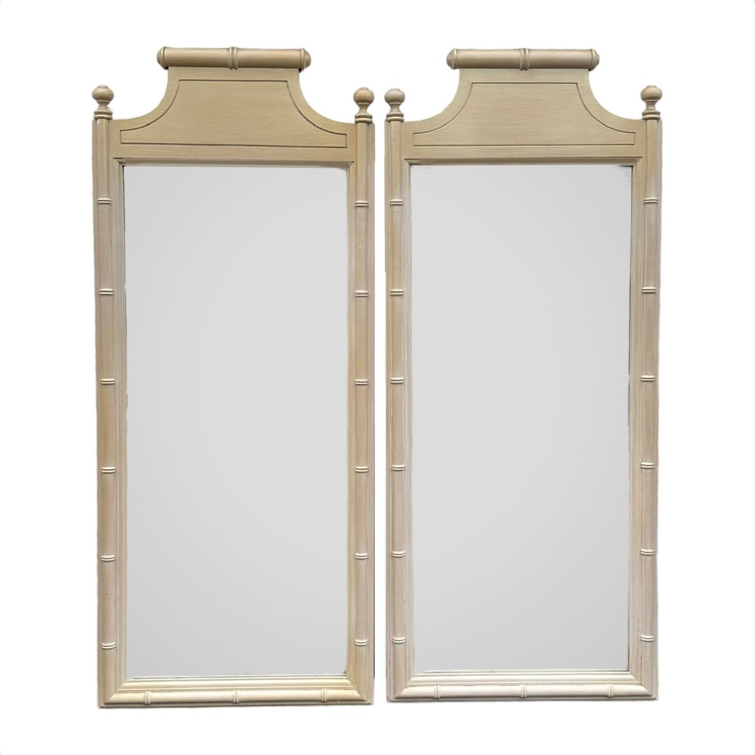 Faux Bamboo Mirrors by Henry Link Bali Hai 45x19 FREE SHIPPING - Etsy