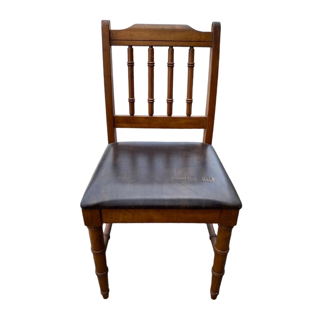 Faux Bamboo Desk Chair by Dixie - Vintage Henry Link Bali Hai Style ...