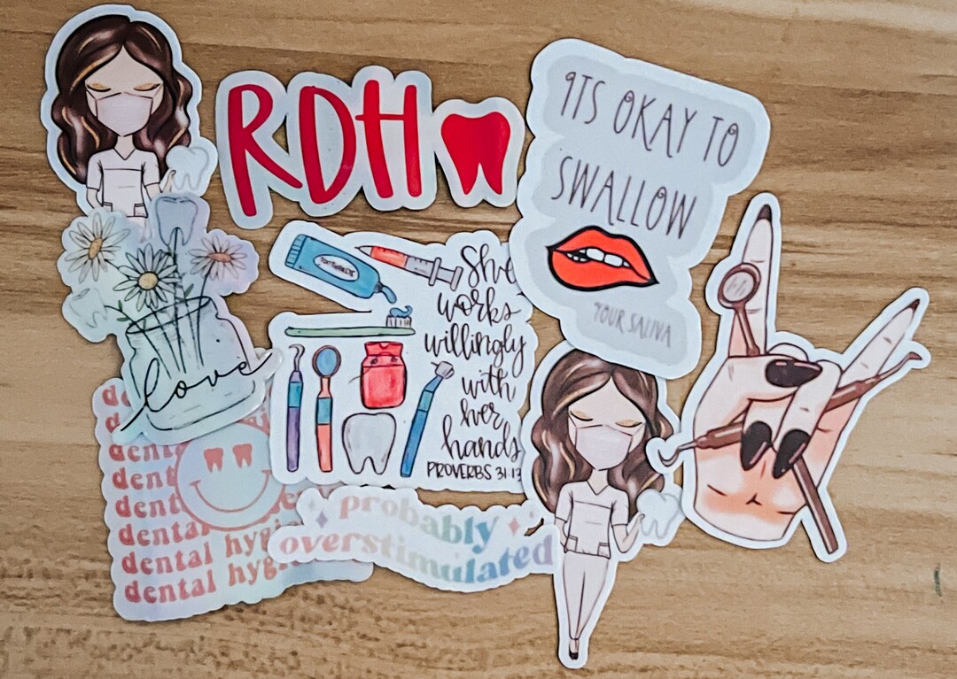 Dental Bundle Pack RDH Glossy Healthcare Pink Fun Tooth - Etsy