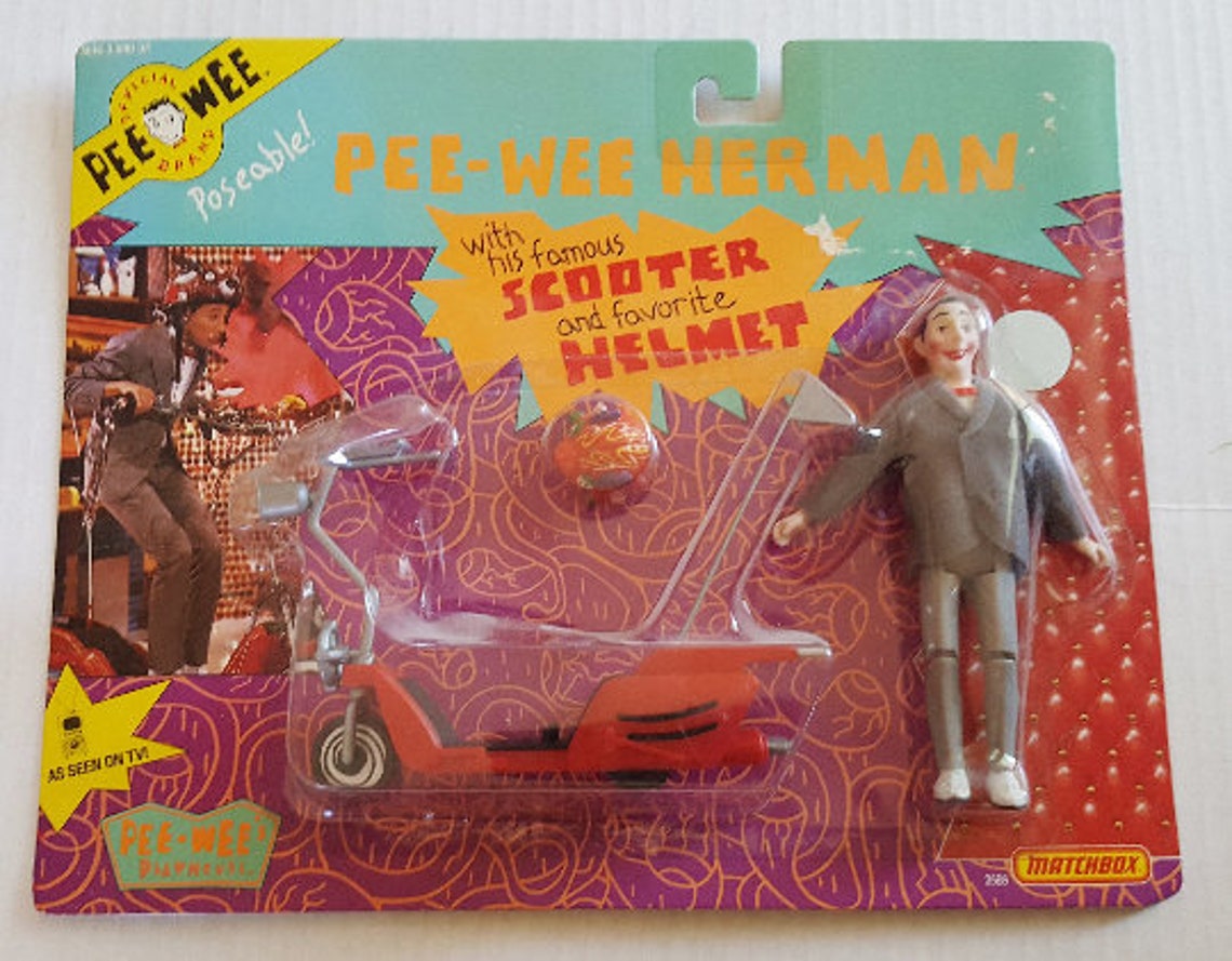 PEE WEE Herman SCOOTER & Pee Wee Poseable Action Figure Toy | Etsy
