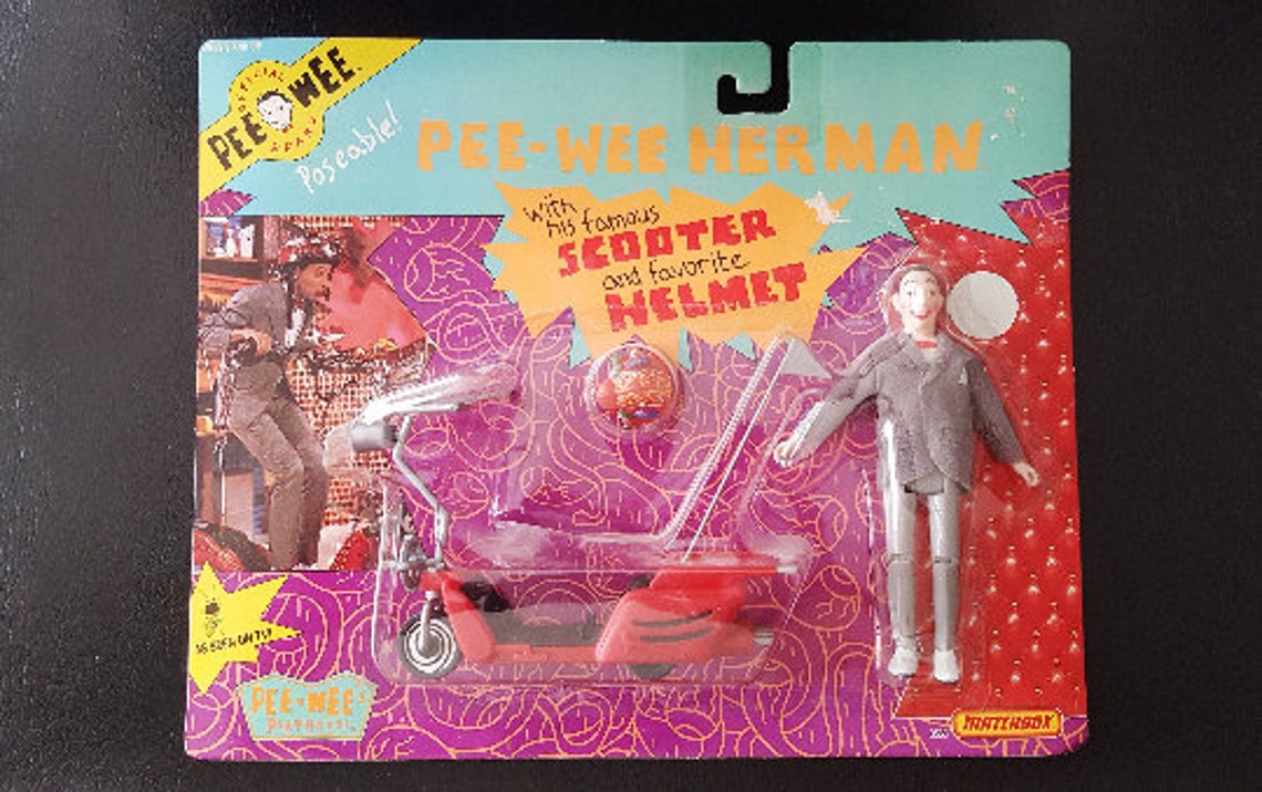 PEE WEE Herman SCOOTER & Pee Wee Poseable Action Figure Toy | Etsy