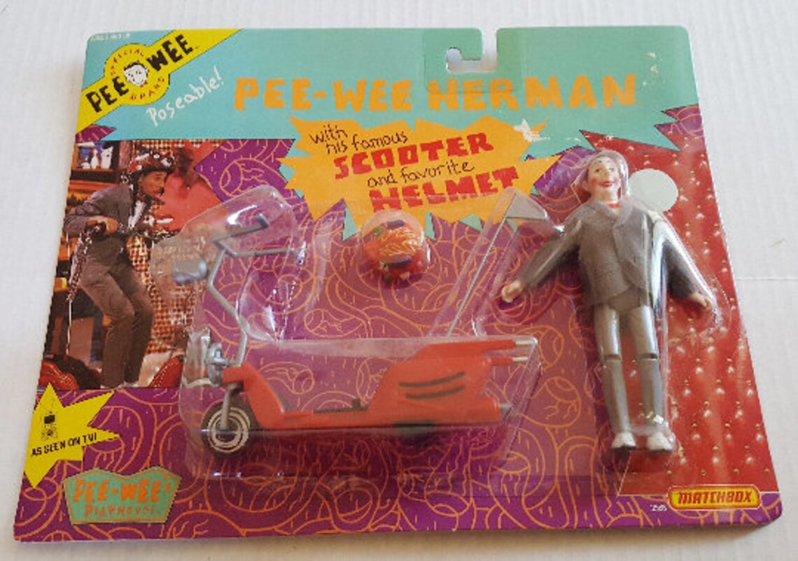 PEE WEE Herman SCOOTER & Pee Wee Poseable Action Figure Toy | Etsy