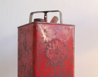 Vintage Shell Oil Can - Etsy