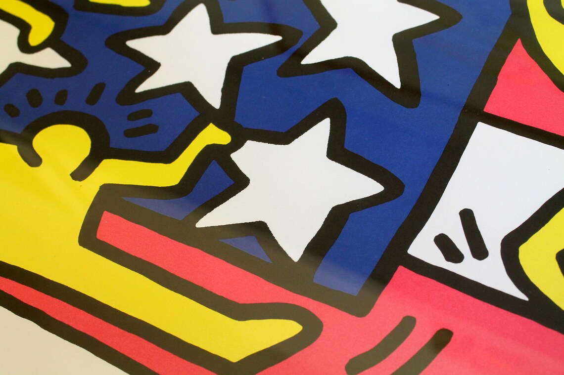 Keith Haring. American Flag 100x70cm by Nouvelle Images | Etsy