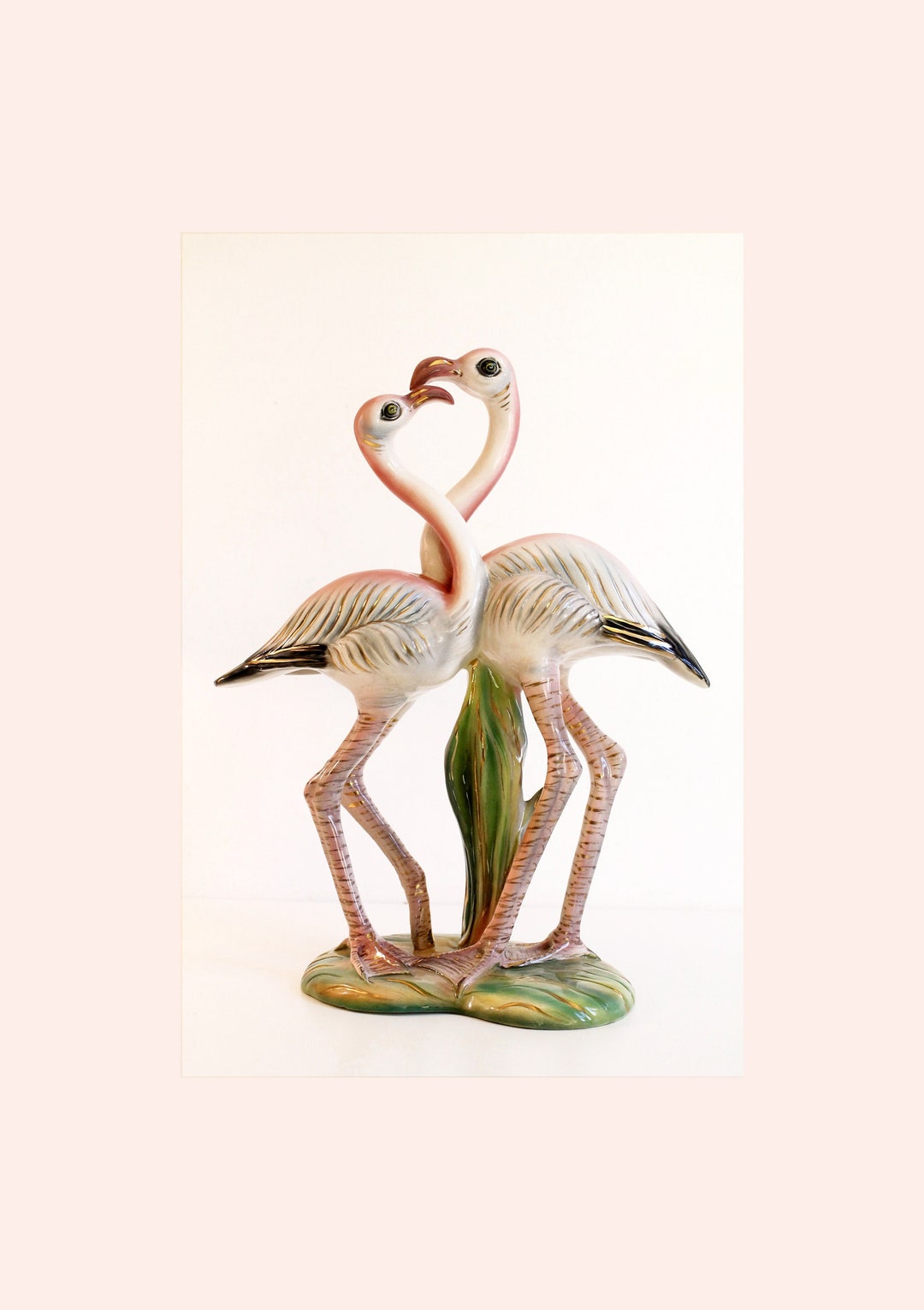 1950s Italian Mid-century Modern Porcelain Flamingo Statue - Etsy