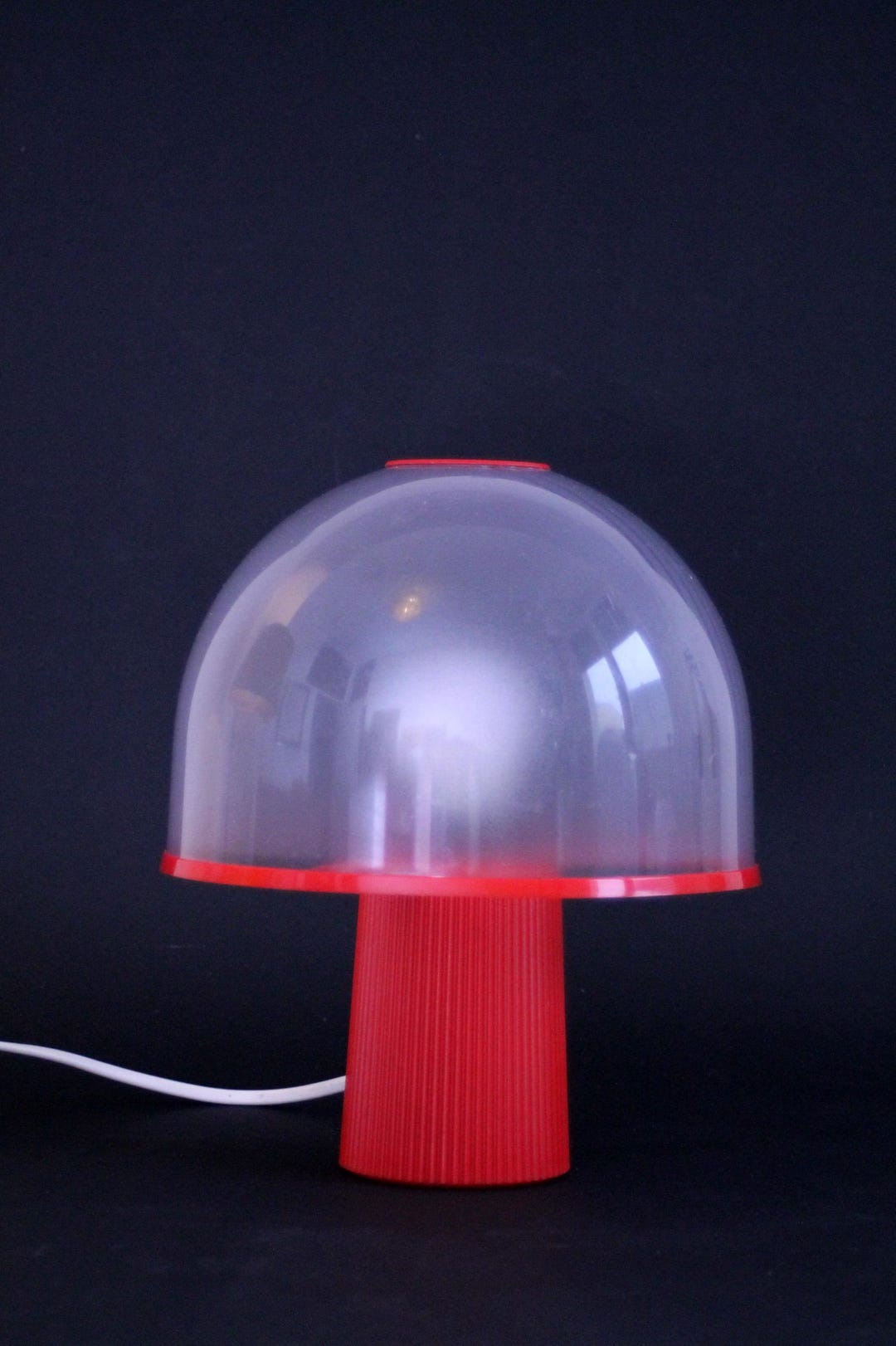MOLIN Mid-century Modern Red Table Lamp 1970's | Space Age (25x21x21cm ...