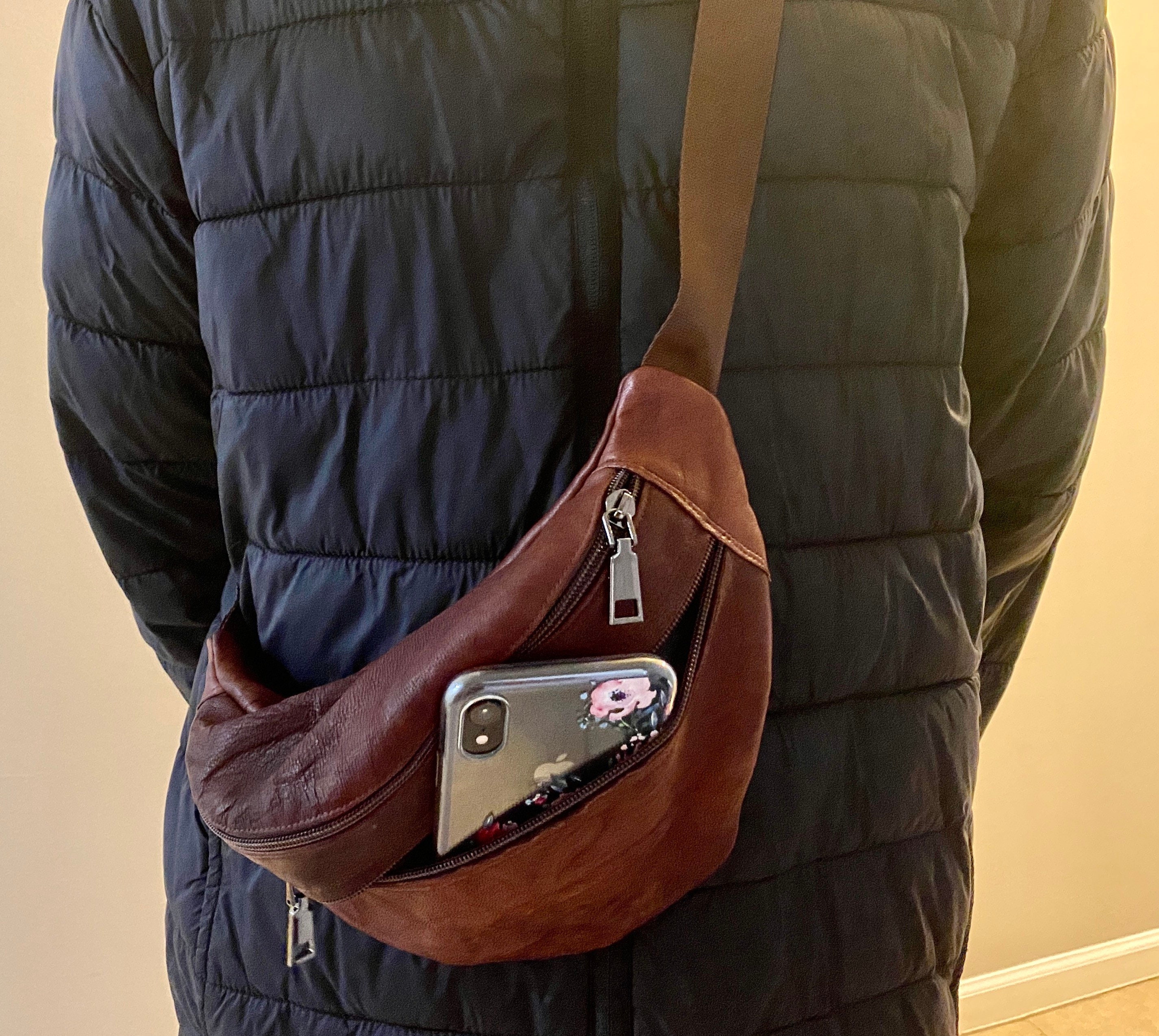 Leather Shoulder Bag Fanny Pack Women's/Men's | Etsy