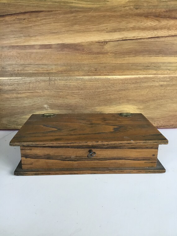 Purple Velvet Lined Wood Box Jewelry Box Keepsake Box | Etsy