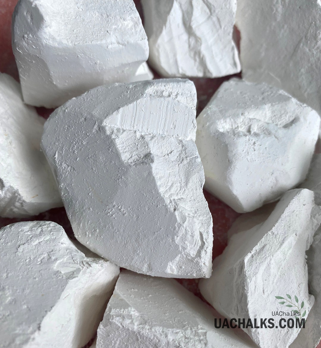GLINOMEL "cream" Clay+chalk Natural Ukrainian Lump Chalks, 200 G-1 Kg ...