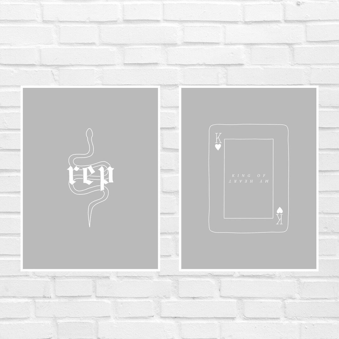 Swiftie Reputation Printable Artwork Set of 2 - Etsy