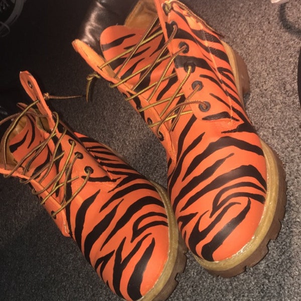 Boots Tiger Print - Etsy