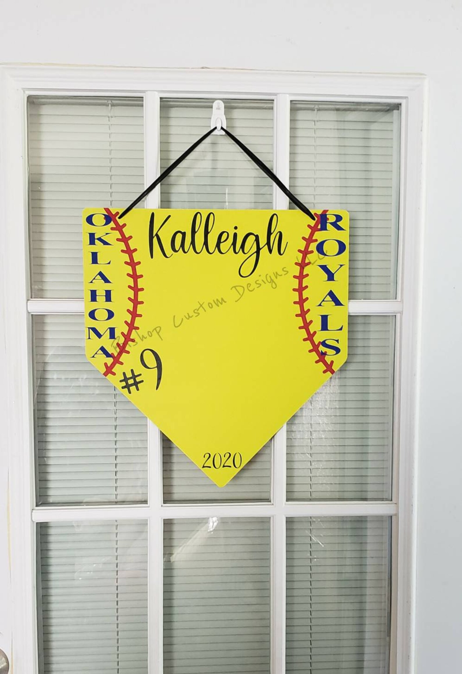 Softball Custom Door Sign Softball Homeplate Autograph Door - Etsy ...