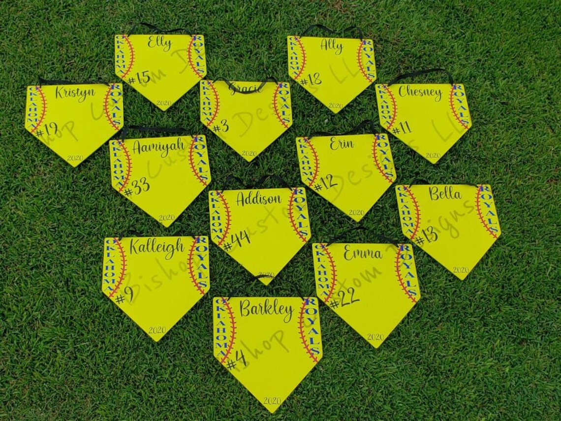 Softball Custom Door Sign Softball Homeplate Autograph Door - Etsy ...