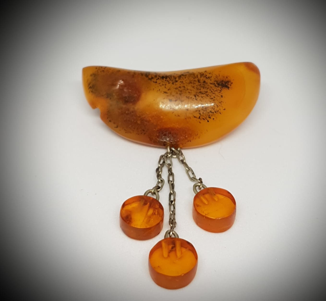 Cognac amber brooch/ genue Baltic amber brooch/ massive amber | Etsy