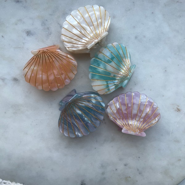 Sea Shell Hair Clips - Etsy